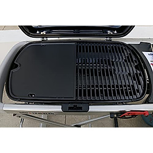 Uniflasy Cast Iron Griddle for Weber Traveler Portable Gas Grill, fits Weber 9010001 Traveler Portable Gas Grill, Cooking Griddle