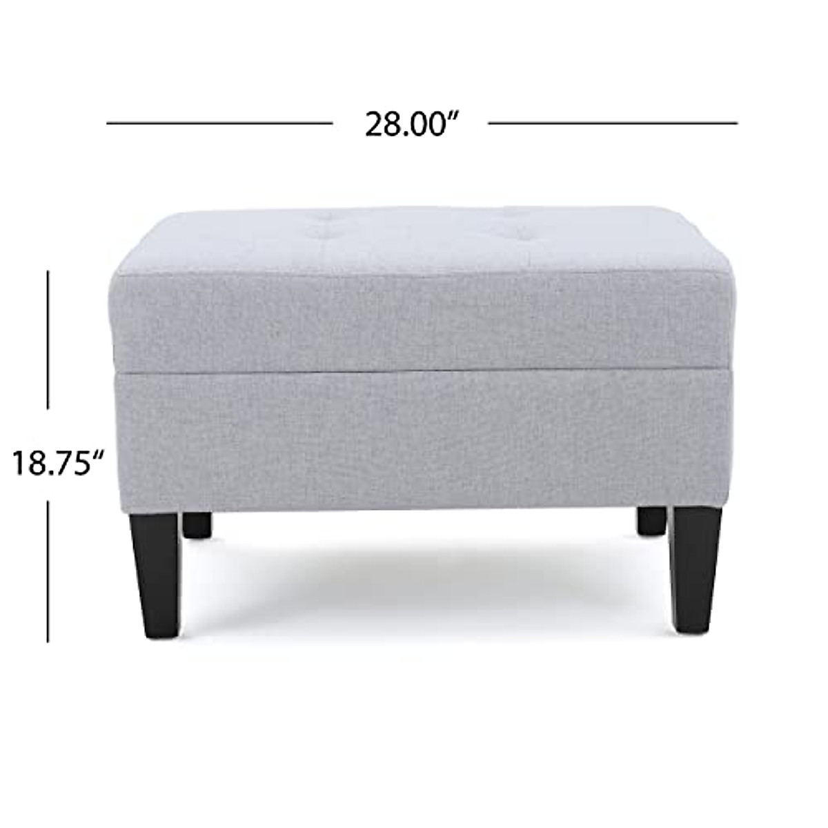 Christopher Knight Home Zahra Ottoman, Light Grey