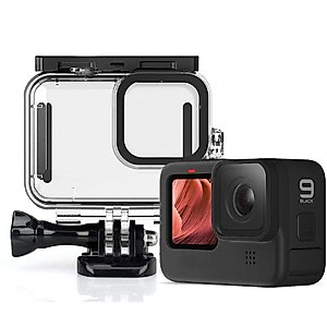 QKOO for GoPro Hero 12/11/10/9 Black 50m Underwater Waterproof Case Diving Protective Cover Housing Mount for GoPro 9 10 11 12 Black Accessories
