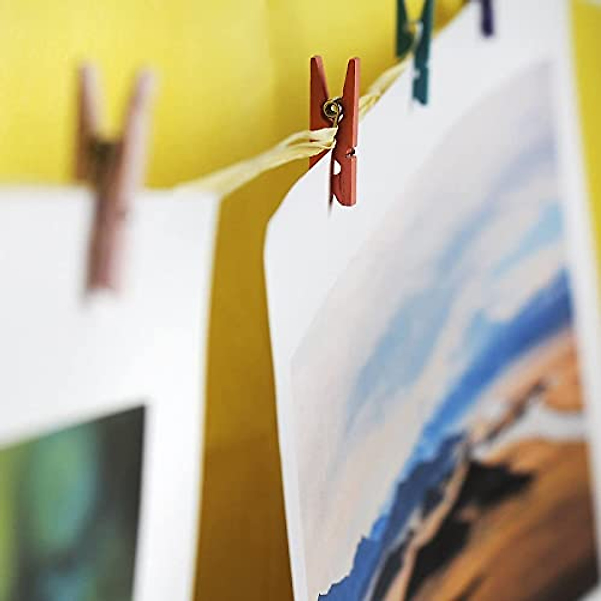 Juvale Mini Wooden Clothespins for Crafts (1 x 0.25 in, 300-Pack)