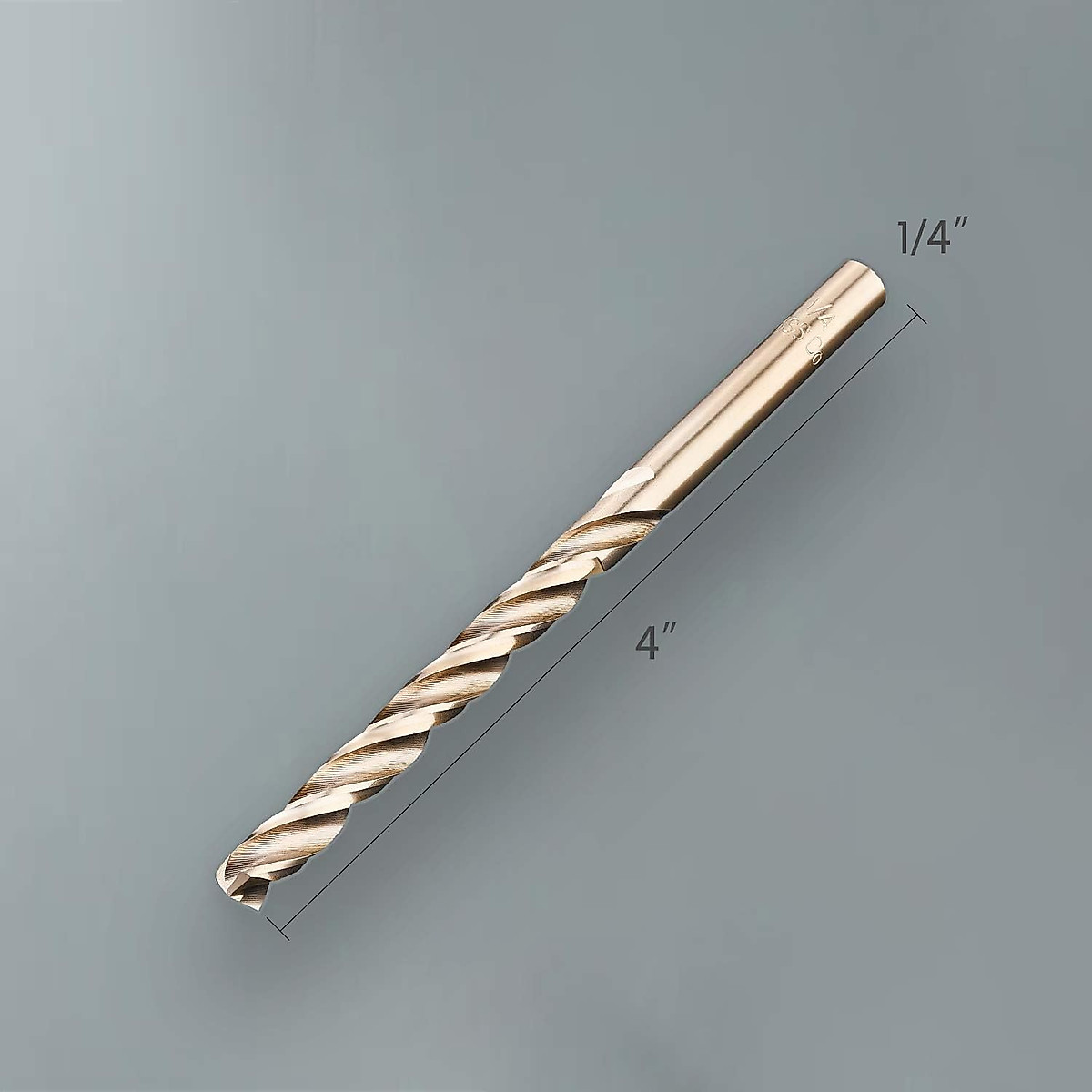 Lichamp 1/4" HSS Cobalt Drill Bits 10PCS with Three Flute for Hard Metal, Hardened Stainless Steel and Cast Iron