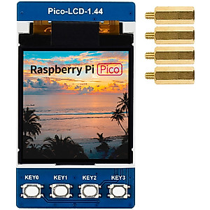 Bicool 1.44inch LCD Display Module for Raspberry Pi Pico, 128×128 Resolution TFT Display Panel 65K RGB Display Color Clear and Colorful Display Effect, ST7735S Driver SPI Interface 3.15V ~ 5V