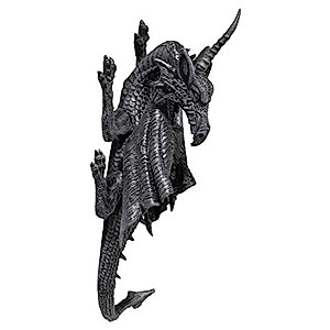 Design Toscano Horned Dragon of Devonshire Wall Sculpture 13 Inch, Single