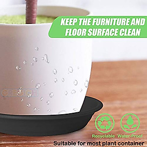 GREGICH 6 Pack Plastic Plant Saucer Plant Tray Planter Water Drip Tray, Plant Saucers for Indoors Outdoor Plant Drainage Tray, Thick Heavy Durable Sturdy Flower Pot Saucers Plant Trays for Pots Base