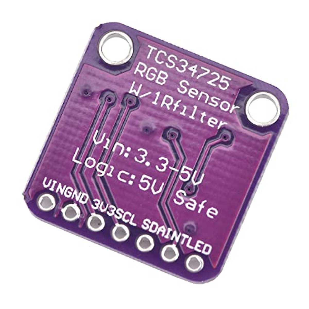 RGB Color Sensor, Low Power High Sensitivity Colour Sensing Module 400kbit/s Data Rate with Pin Header for Industrial Automation