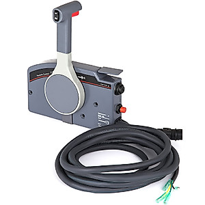 VOYOCHT Outboard Remote Control Box 703-48205-16-00 Side Mount Push to Open Outboard Motor,Boat Throttle Control with 10 Pins cable for Yamaha Outboard Engine