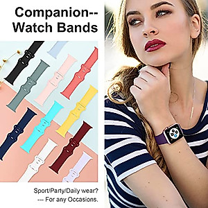 KingofKings Sport Watch Bands Compatible with Apple Watch Band 45mm 44mm 42mm 41mm 40mm 38mm for Women Men, Soft Silicone Replacement Strap Wristband for iWatch Series 8 7 6 5 4 3 2 1 SE