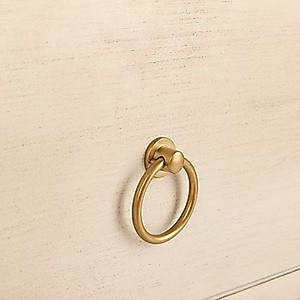 Safavieh Home Collection Yudi Antique White and Gold 1-Drawer Nightstand