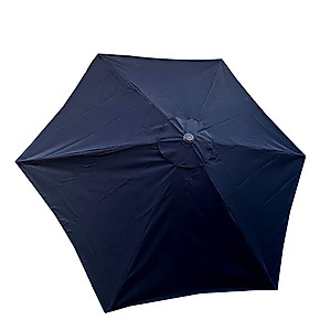 BELLRINO Replacement * BLACK * Umbrella Canopy for 9 ft 6 Ribs (Canopy Only) (BLACK-96)