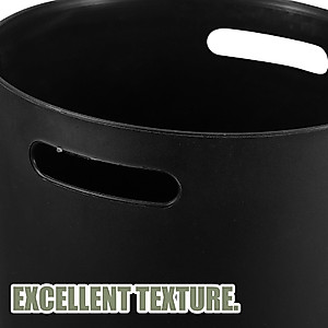 HOLIDYOYO Marble Trash Can Round 12L Garbage Bin Double Layer Waste Basket Container for Kitchen Bathroom Home Office Hotel Black, 27.00X23.50X23.50CM, E489HDP4206BQY13L2A4