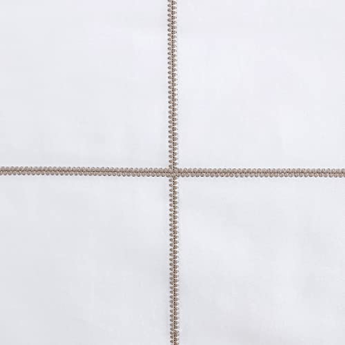 Vera Wang- Queen Duvet Cover Set, Reversible Cotton Bedding Set with Matching Shams, Designer Home Décor (Zig Zag White/Beige, Queen)