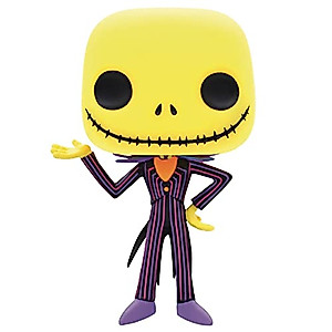 POP Disney: The Nightmare Before Christmas - Jack Skellington (Blacklight) Funko Vinyl Figure (Bundled with Compatible Box Protector Case) Multicolored 3.75 inches