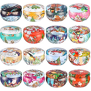 Christmas Candles Gift Set of 16, Bulk Home Scented Aromatherapy Candles with Fragrances, Gift Boxed for Present Candlelight Dinner Spa Bath