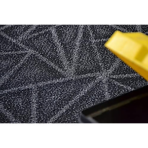 Furnish my Place Modern Indoor/Outdoor Commercial Black Rug, Modern Area Rug, Home Decor Mat, Commercial Rug for Living Room, Kids, Wedding, Made in USA -4' x 6' Rectangle