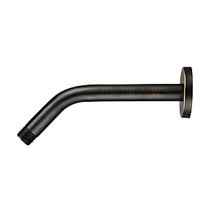 Purelux Shower Arm 8 Inches Universal Replacement Made of Stainless Steel, Oil Rubbed Bronze Finish Flange Included
