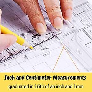 Mr. Pen- 12 Inches Plastic 3 Pack, T Square Ruler, Transparent, Drafting T Square, T Ruler for Crafting, Clear