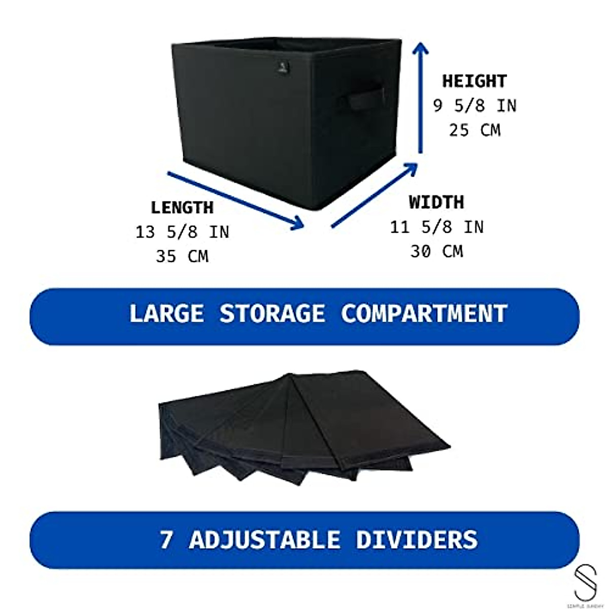 SIMPLE SUNDAY Adjustable Clothes Organizer for Folded Clothes | Pants and Jeans Organizer for Closet | Drawer Organizer for Clothing | Wardrobe Organizer |
