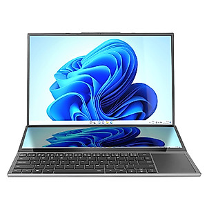 ciciglow Dual Screen Laptop, 16in Touch Display Business Laptop, 14in Auxiliary Screen, 1920x1200 HD Display, Core I7 CPU, 8GB RAM 512GB SSD, 13600mAh, for Win 10/11