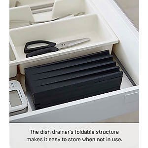 Yamazaki Home Tower Foldable Drainer Tray – Kitchen Dish Drying Mat