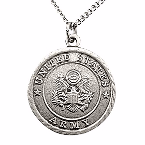 Pewter United States Army Saint Michael Military Medal, 1 Inch