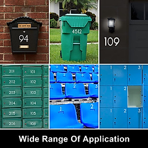 3 inch 30 Pcs Reflective Mailbox Numbers Stickers for Outside, Easy Installation with Prolonged Backing for and Pre-cut, Self Adhesive White Vinyl Address for House Address Sign Window Trash Bins