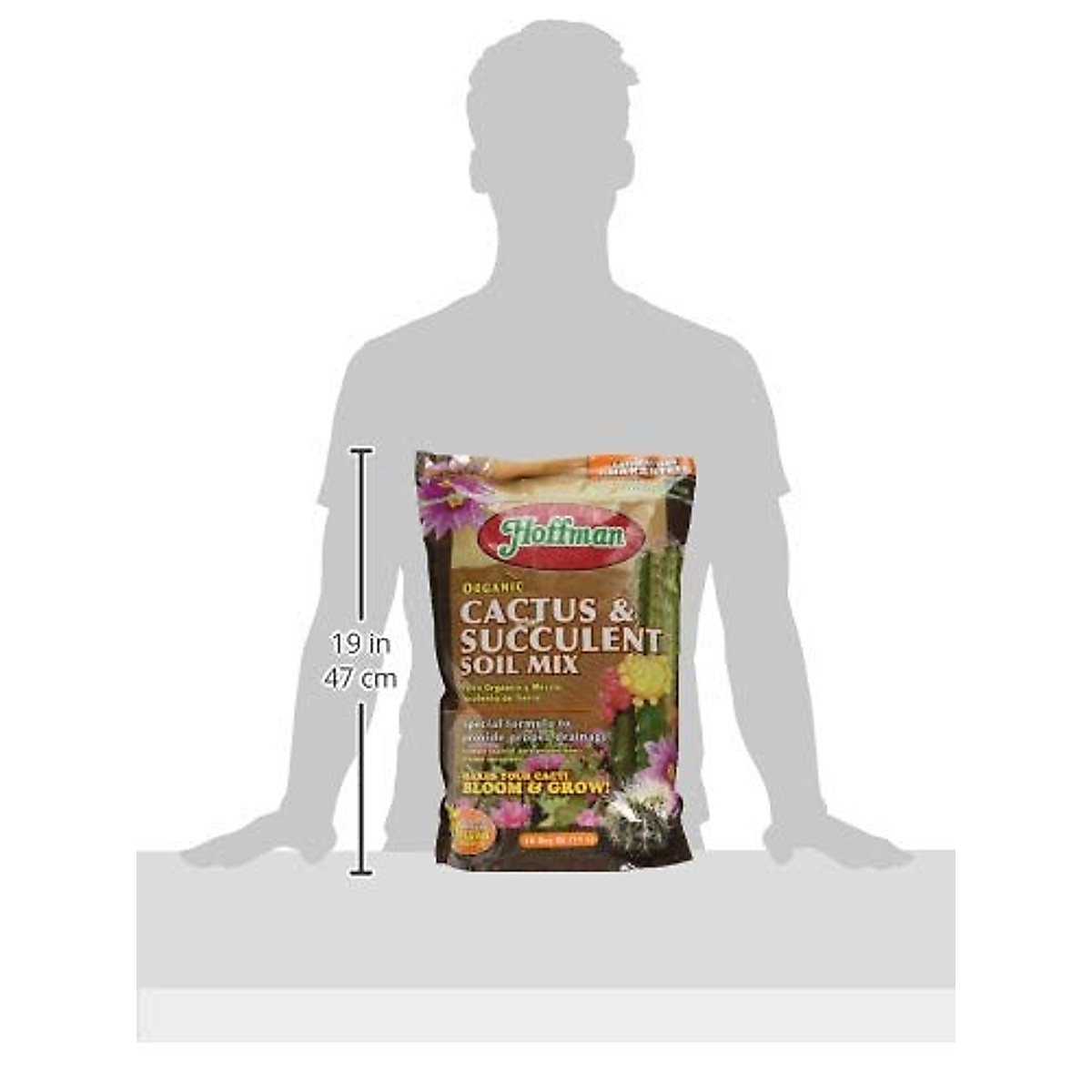 Hoffman 10410 Organic Cactus and Succulent Soil Mix, 10 Quarts