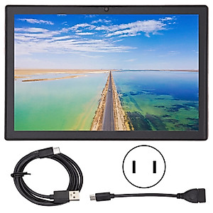 Touch Screen Tablet, IPS Screen Intelligent Tablet Aluminum Alloy Rose Gold for Study (US Plug)