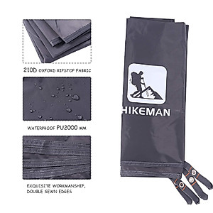 HIKEMAN Waterproof Camping Tarp Portable Tent Footprint with Drawstring Bag Ground Cloth for Outdoor Hiking Picnic (L-83”x71”)
