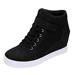 MLAGJSS Women's Athletic Tennis Walking Shoes Fashion Casual Sport Running Sneakers (922A20 Black,Size 7.5)