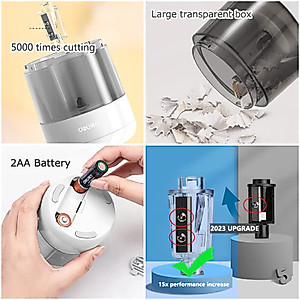 Deli Electric Pencil Sharpener,5,000 Times for Tungsten Steel Blade,1 Year Warranty (Jet Black)