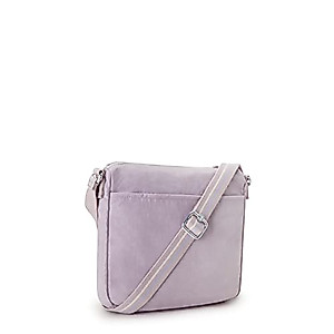 Kipling Women’s Sebastian Crossbody, Super Light, Durable Messenger, Nylon Shoulder Bag, Gentle Lilac