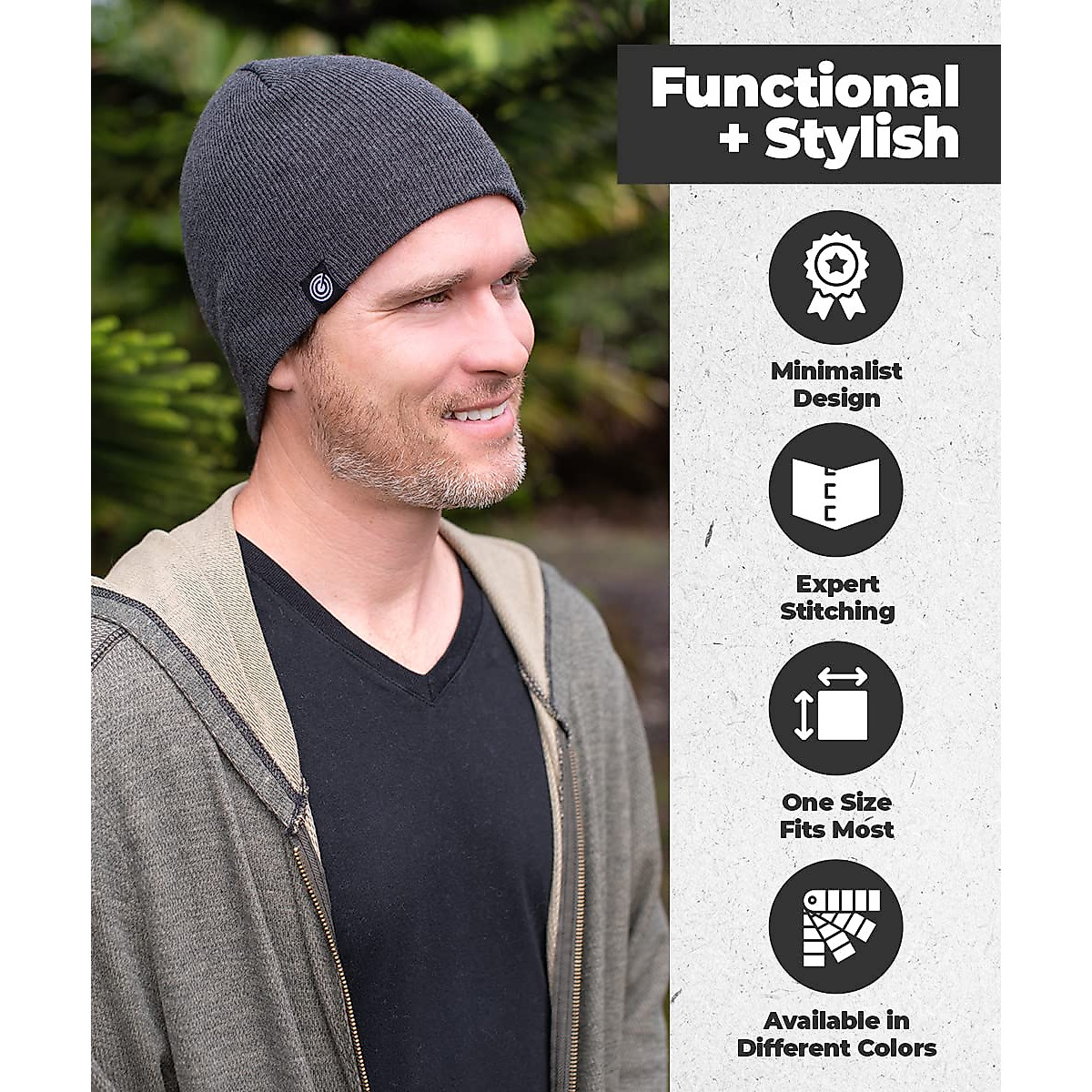 Original Beanie Cap - Soft Knit Beanie Hat - Warm and Durable (Forest Green)