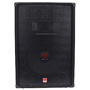 Rockville RSG15.4 15" 3-Way 1500 Watt 4-Ohm Passive DJ/Pro Audio PA Speaker, Black