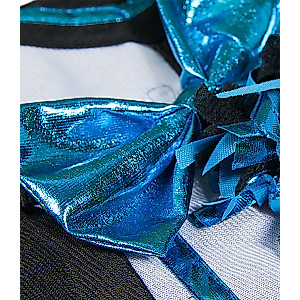 Metallic Teal & Black Cheerleader Teddy Bear Clothes Fits Most 14"-18" Build-A-Bear and Make Your Own Stuffed Animals