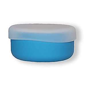 modern-twist Snack Set, Food-Grade Silicone, Waterproof, Dishwasher, Freezer Safe, Reusable Snacking Bowl & Lid – Blue, 7 fl. Oz