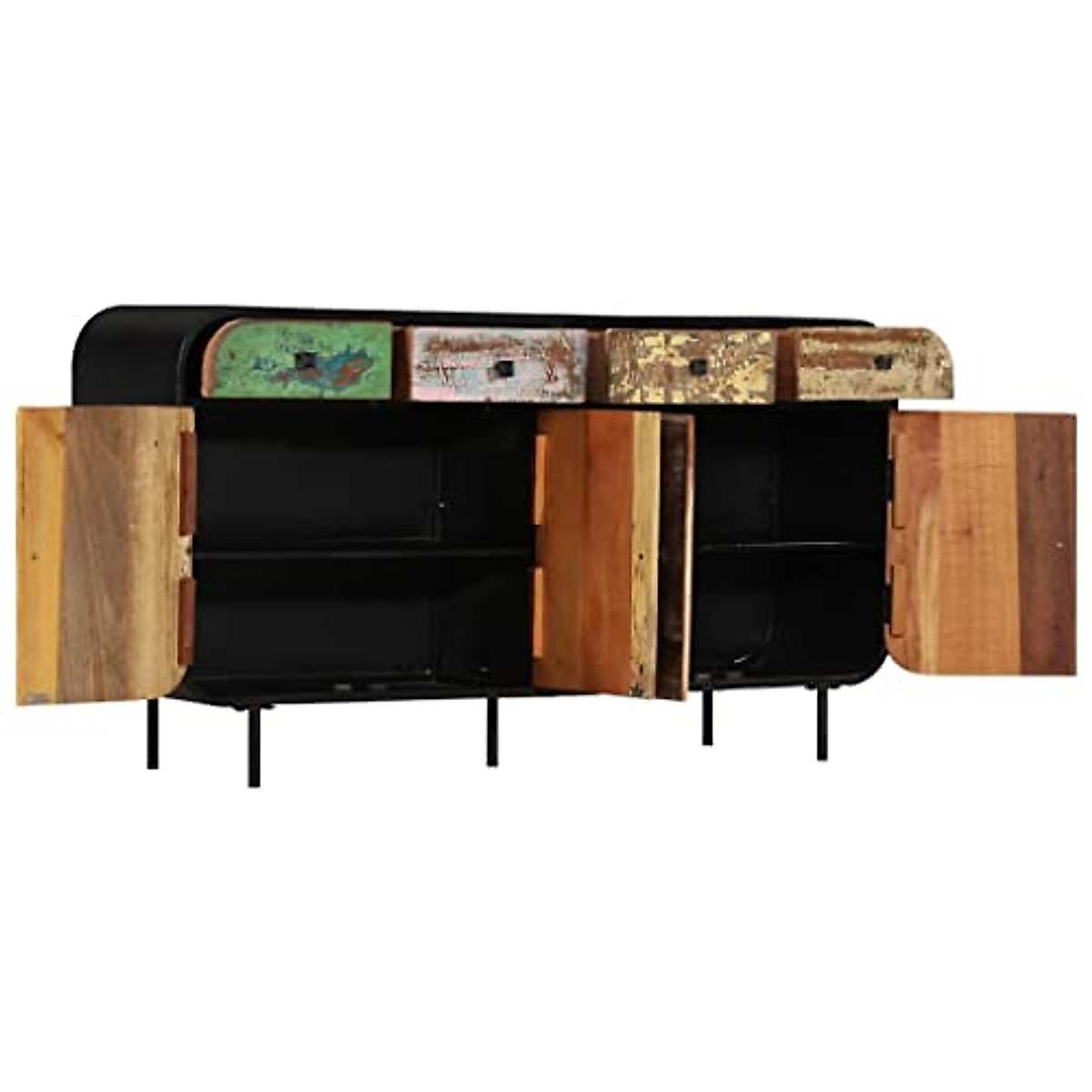 KTHLBRH Sideboard,Sideboard Buffet Storage Cabinet Buffet Console Table for for Kitchen Dining Living Room Entry Hallway Solid Reclaimed Wood 55.1"x13.7"x29.9"