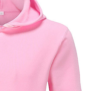 Maiyifu-GJ Pullover Hoodies for Men Classic Casual Solid Loose Fit Long Sleeve Hoodie Basic Lightweight Hooded Sweatshirt (Pink,XX-Large)