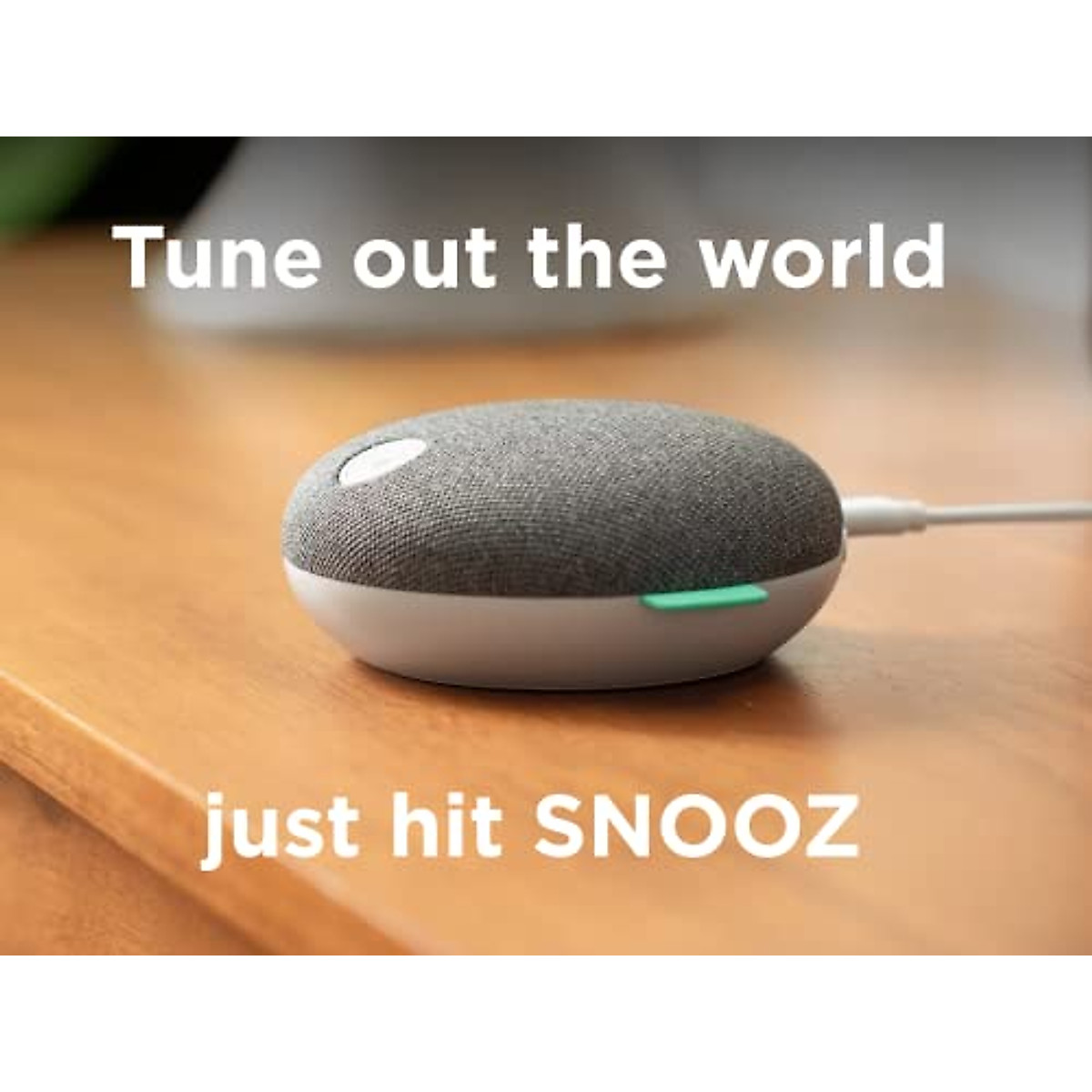 SNOOZ Button - White Noise Sound Machine - Non-Looping White Noise, Pink Noise, and Fan Sounds Plus Bluetooth Speaker - Cloud