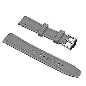 Juntan Curved Ends Silicone Watch Band 20mm 22mm Universal Soft Rubber Sport Replacement Watch Straps for Moonswatch Multiple Colors Watch Bands Men Women
