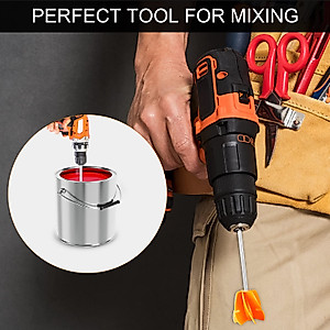 LITKIWI New Design Paint Mixer Drill Attachment with 1/4"Hex Shank Adapt to Quick Chuck Drill,Multipurpose Paint Stirrer for Liquids that Require Constant Stirring(Resin,Epoxy,Paint and etc.)
