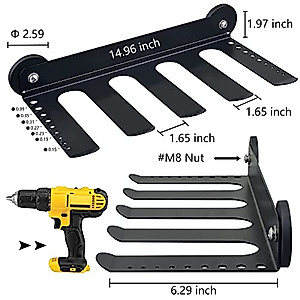 MUTUACTOR Power Drill Drivers Tool Holder,Magnetic Tool Holders,Garage Tool Storage Rack,Heavy Duty Floating Tool Shelf & Organizer,Stainless Steel Storage Organizer Holder,Perfect for Father’s Gift