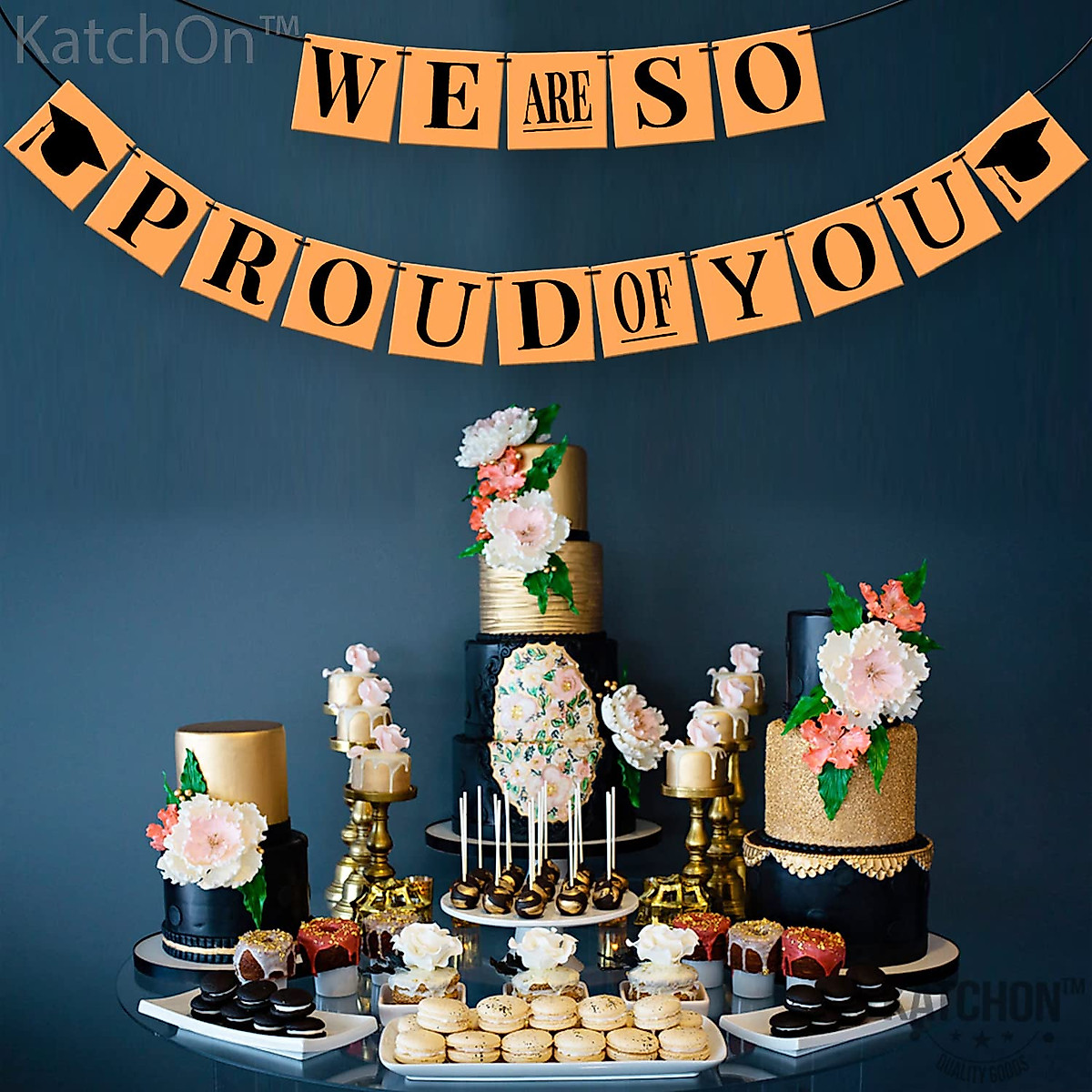 We Are So Proud of You Balloons - 16 Inch, Graduation Balloons | Black We Are So Proud of You Banner | Graduation Banner for Black Graduation Decorations,Army Party | Graduation Party Decorations 2023