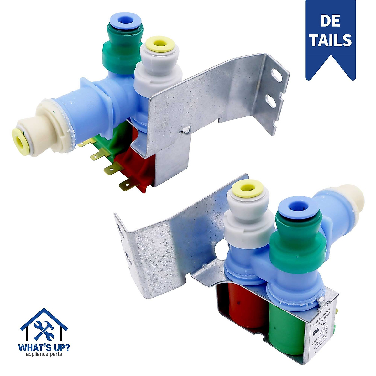 What's Up? W10408179 IMV708 4389177 Refrigerator Water Inlet Valve Replacement Part by Robertshaw for Whirlpool Kenmore Refrigerators Replaces AP5263471 W10408179VP PS3497634 AP5263471 1938614