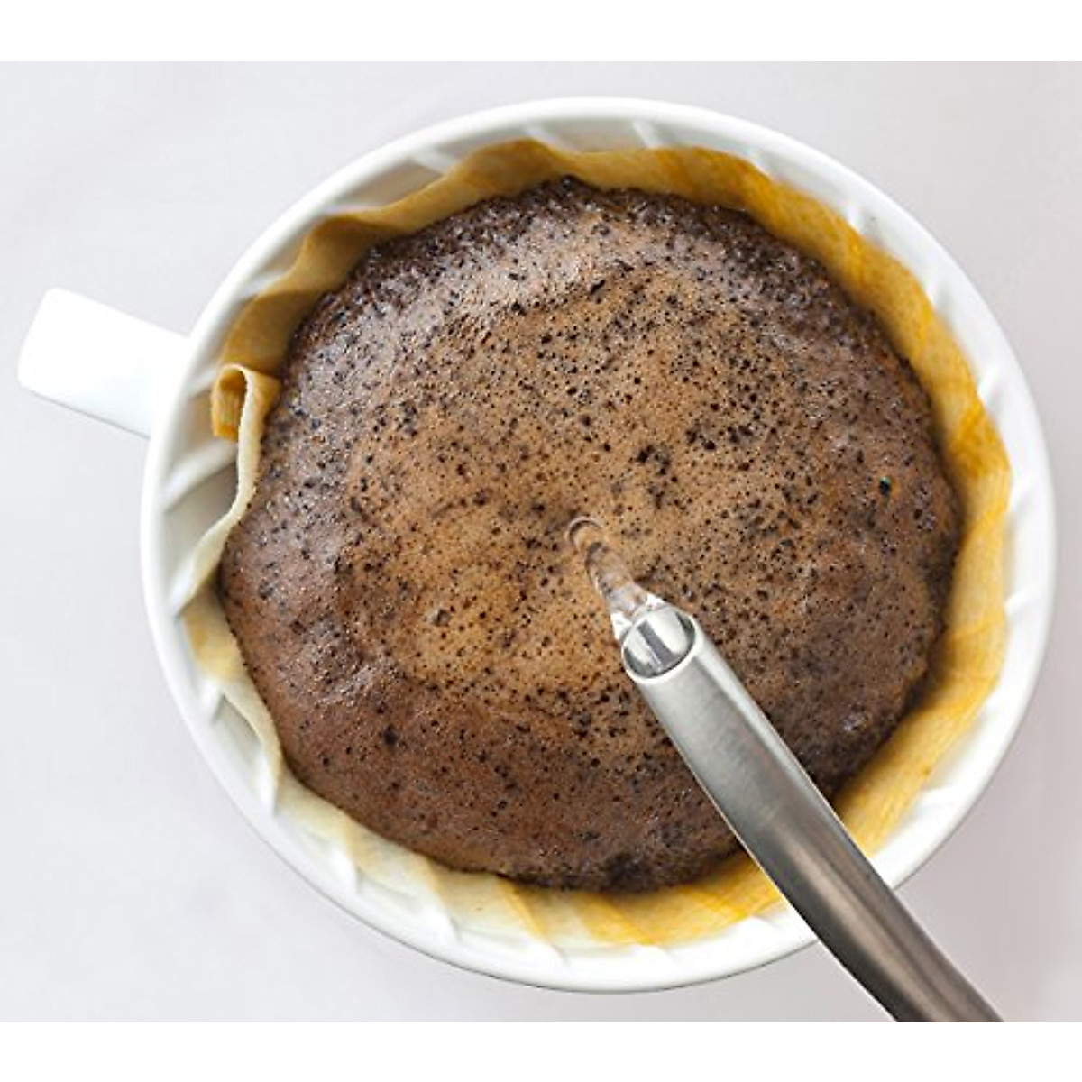 Hario V60 Pour Over Set with Ceramic Dripper, Glass Server, Scoop and Filters, Size 02, White