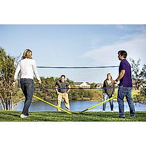 Triumph Sports Multi-Sport Versatile Combo Outdoor Game Net Set Includes Volleyball, Badminton, and Pickleball, Blue (35-7510-2)