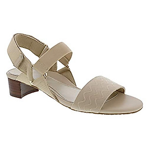 Ros Hommerson Women's Virtual Casual Heeled Sandals with Adjustable Slingback Strap Nude/Elastic 11 WW US