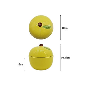 SHOWERORO Lemon Bowl Ornament Container Soup Bowls with Lids Pasta Containers Serving Dish Dessert Pot Ceramic Kitchen Jars Lemon-shaped Bowl Steaming Bowl Lemon Shaped Bowl Ceramics Food