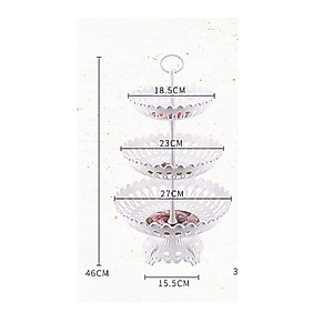 ZHUHW Household Multi-Layer Fruit Plate Table Bowl Creative Nordic Style Snack Plate Fruit Basket Tableware (Color : D, Size : 46 * 15.5cm)