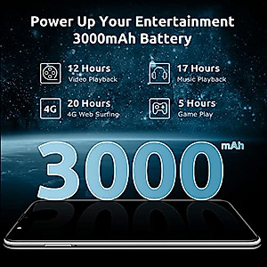 Xgody V40 Unlocked Cell Phones, 6.1 Inch 4G Smartphones, Android 10.0 OS with Free Dual SIM Quad Core, Dual 5MP Camera, 3000 mAh Battery, Face Unlocking (Blue)