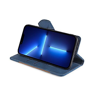 CYR-Guard Wallet Folio Case for Oppo Reno 2 Z, Premium PU Leather Slim Fit Cover for Reno 2 Z, Easy Carry, Blue